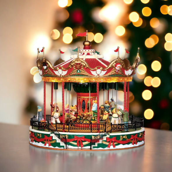 Lemax Santa Carousel Decoration – Love Christmas Shop